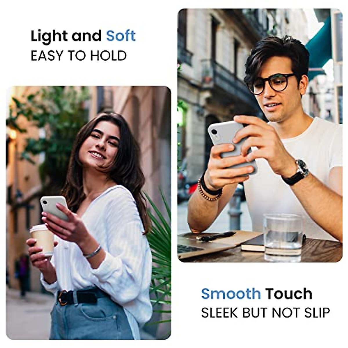 FireNova Designed for iPhone XR Case, Silicone Upgraded [Straight Edge] & [Camera Protecion] Phone Case with Soft Anti-Scratch Microfiber Lining, 6.1 inch, White