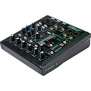 Mackie ProFX6v3 6-Channel Sound Reinforcement Mixer with Built-In FX, Gator Cases G-MIXERBAG-1212 Mixer Bag & Stereo Cable 10' Bundle