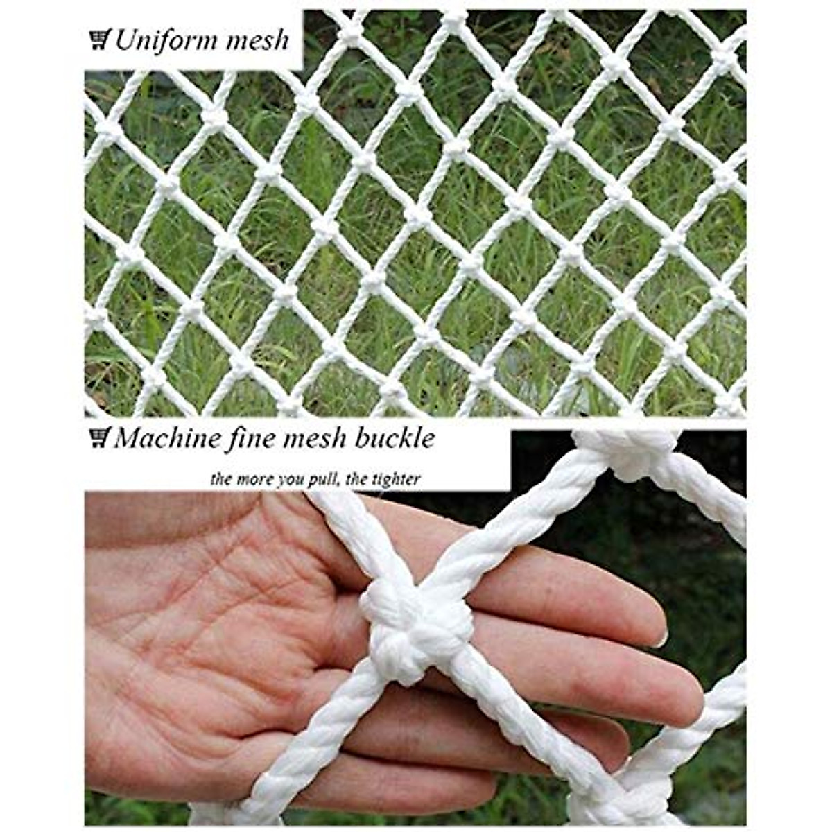 banister guard net Child Safety Net, Decoration Net White Decor Net Woven Rope, Truck Cargo Trailer Netting Net Mesh Nets, Rail Balcony Banister Stair Playground Climbing Children Protection Fence Out