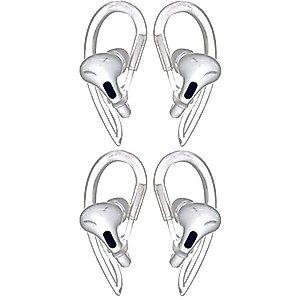 ALXCD Earhooks Replacement for Air Pods Pro, Anti-Slip Over-Ear Soft TPU Earhook [Anti Slip][Anti Lost], Compatible with Air Pods Pro, 2 Pairs, Clear