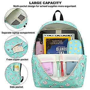 Esfoxes Frog Girls Backpack for Elementary Middle School, Kids Teens School Bag Women College Bookbag Laptop Backpacks