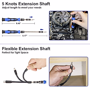 STREBITO Precision Screwdriver Set, 79 in 1 Screwdriver Kit with 58 Bits & Anti Static Wrist Strap, Magnetic Driver Electronics Repair Tool Kit for Computer, iPhone, Laptop, Cell Phone, Macbook, PS4/5