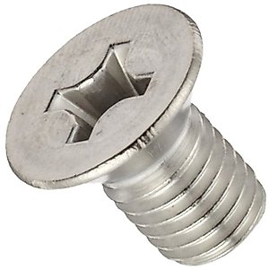 Small Parts 18-8 Stainless Steel Machine Screw, Plain Finish, Flat Head, Phillips Drive, Meets DIN 965, 80mm Length, Fully Threaded, M6-1 Metric Coarse Threads (Pack of 5)
