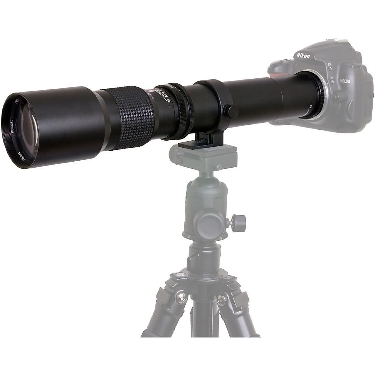 500mm/1000mm f/8 Manual Telephoto Lens for Canon EOS 80D, EOS 90D, Rebel T3, T3i, T5, T5i, T6i, T6s, T7, T7I, T8I, SL3, EOS 60D, EOS 70D, EOS 5D, EOS5D IV, EOS 6D II, EOS 7D II SLR Cameras