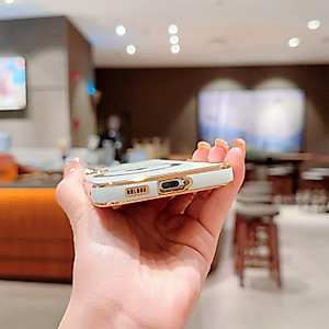 JFWEN Magnetic Phone Case for Samsung Galaxy S22 Plus Case Compatible with MagSafe Cute Love Heart Shockproof Full Camera Lens Protection Soft Back Cover for Galaxy S22 Plus 5G 6.6''-Pink