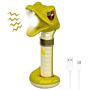 COSOOS Rechargeable Flashlight for Kids, Hiss & Music Mode, Kids Flashlight Toys, Outdoor Camping Gear Accessories, Christmas Gift Stocking Stuffer for Kids 3 4 5 6 7 8 Years Old Boys Girls