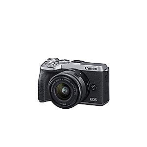 Canon EOS M6 Mark II Mirrorless Camera with EF-M 15-45mm Lens 612C011
