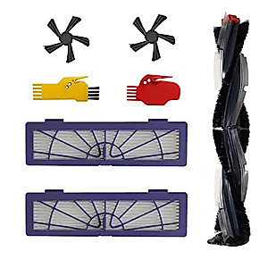 Roller 5-Armed Side Brush， Hepa Filter， .Compatible for Neato. D Series D70 D75 D80 D85 Connection D3 D5 D7 Vacuum Cleaner Parts (Color : Set 2)
