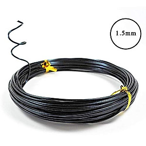 Pumbaa Anodized Aluminum Bonsai Training Wire 5-Size Starter Set-1.0Mm,1.5Mm,2.0Mm,2.5Mm,3.0Mm(147 Feet Total)-Choose Your Color(5 Size - Black