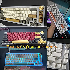 ROZELLA HOME Suitable for TM680/KT68/GK68 Upgrade Knob 2 PCs Pack, Aluminum Alloy, Upscale Electroplating, Mechanical Keyboard Upgrade Accessories(Champagne Gold)