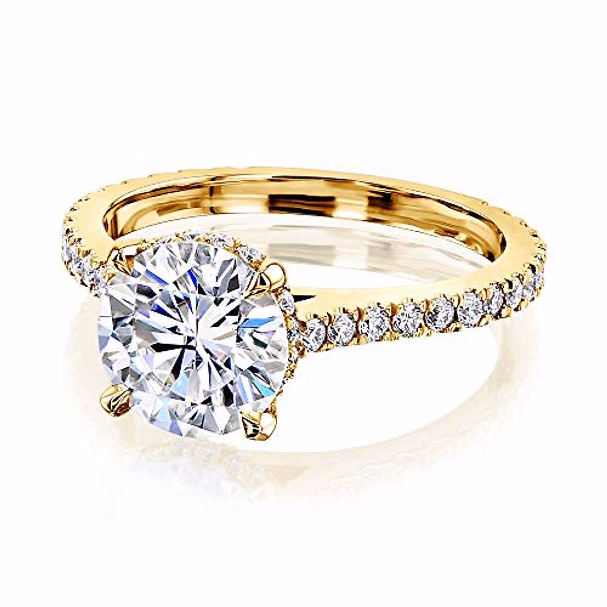 Kobelli 2ct Round Moissanite Fancy Hidden Halo - white-gold / 5.0 G-H