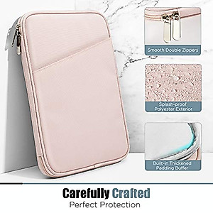 TiMOVO 9-11" Tablet Sleeve for iPad 10th Gen. 10.9", iPad 9th/8th/7th Gen. 10.2", iPad Air 11/Air 5th/4th Gen. 10.9",Galaxy Tab A9+/A9 Plus 11", Protective Bag with Pocket, Pink