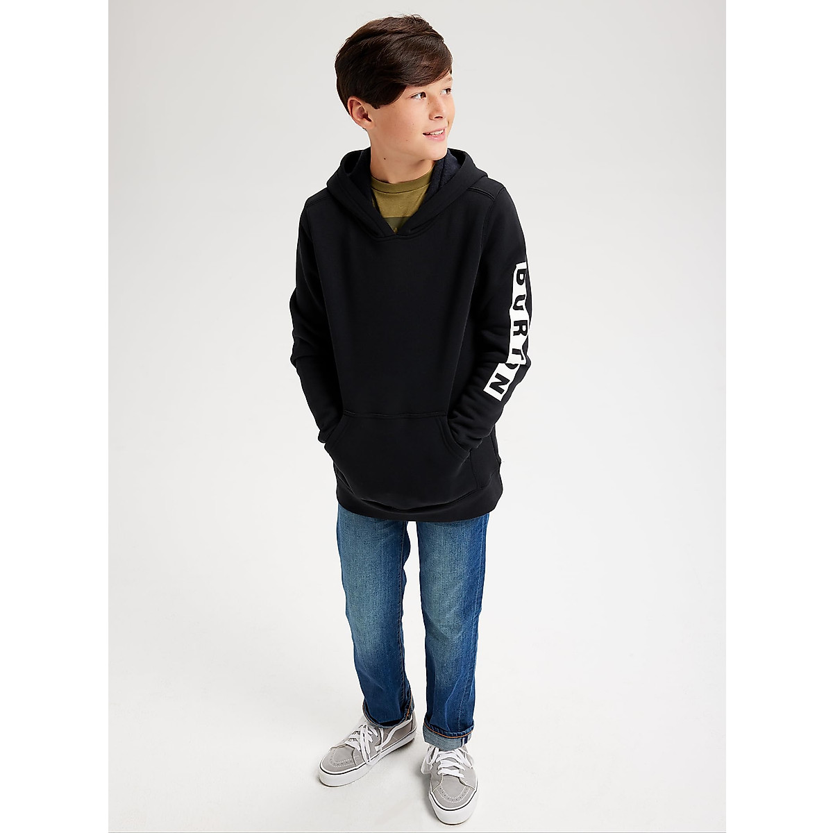 Burton Kids' Elite Pullover Hoodie, True Black, S