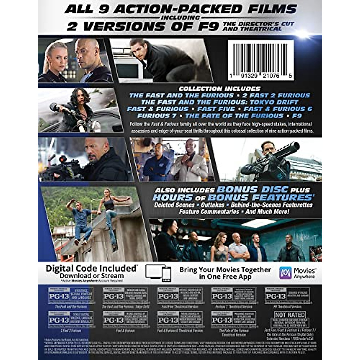 Fast & Furious 9-Movie Collection - Blu-ray + Digital