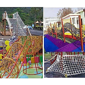 EkiDaz HXRW Rope Net Climbing Net for Kids Climbing Cargo Net Indoor Outdoor Safe Nets for Obstacle Course Playground Treehouse Playground Sets for Backyards (Size : 3 * 4m(9.9 * 12.12ft))