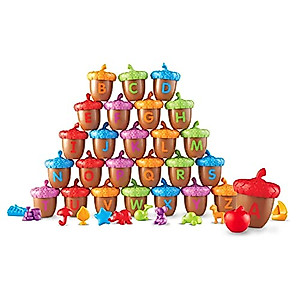 Learning Resources Alphabet Acorns Activity Set, Develops Letter Recognition, Educational Toys for Toddlers, Homeschool, Visual & Tactile Learning Toy, 78 Pieces, Ages 3+
