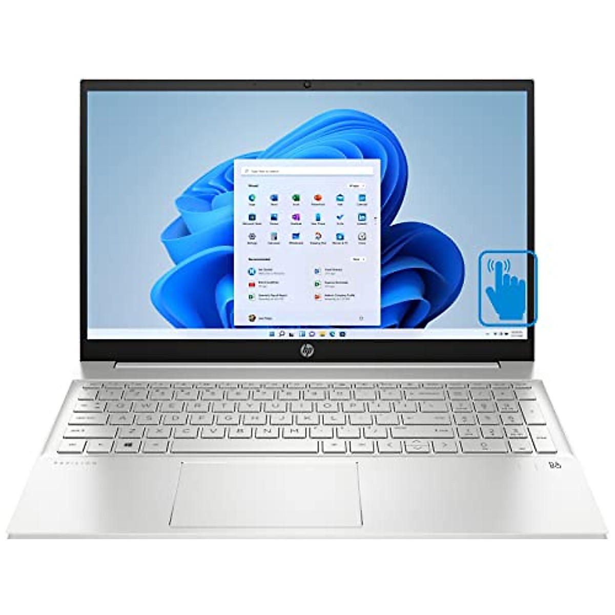 HP Pavilion 15t-eg200 FHD Touchscreen Laptop (Intel i7-1255U 10-Core, 32GB RAM, 2TB PCIe SSD, Intel Iris Xe, 15.6" 60Hz (1920x1080), FP Reader, Backlit KYB, WiFi 6, BT 5.2, Win11P) w/Dockztorm Hub