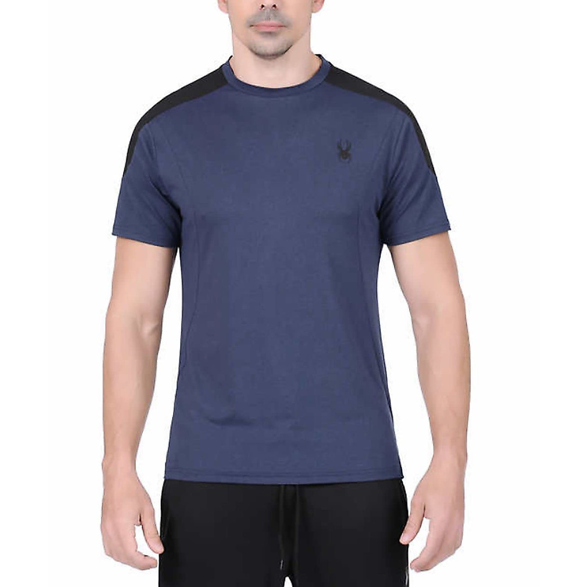 Spyder Active Men's Short Sleeve Tee (as1, Alpha, s, Regular, Regular, Large) Blue