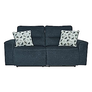 Signature Design by Ashley Paulestein 2 Seat Reclining Power Sofa, 81"W x 41"D x 40"H, Blue