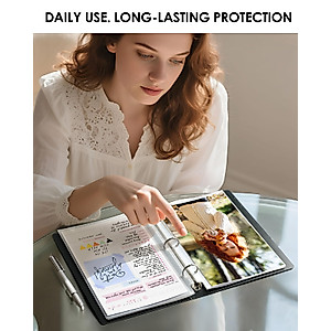 KTRIO Heavyweight Sheet Protectors 5.5 x 8.5 inch, Clear Page Protectors for Mini 3 Ring Binder, Plastic Sleeves for Binders, Top Loading Paper Protector, 60 Pack