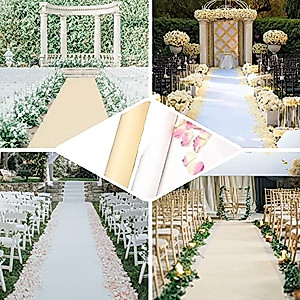 Efavormart 40" x 100ft PVC Aisle Runner-White, Carpet for Party, Birthday, Banquet, Restaurant Decoration