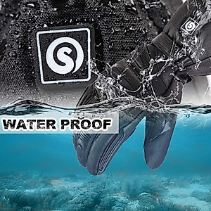 day wolf Heated Motorcycle Gloves Waterproof 7.4V 2200MAH Electric Rechargeable Battery Gloves for Winter Biking Skiing Cycling Hunting Fishing Ski Snow Men Women (M)