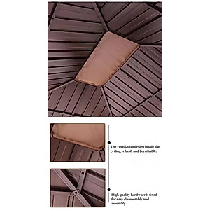 Outdoor Hardtop Galvanized 10X 10ft Steel Double Roof Permanent Gazebo Canopy Aluminum Frame Patio Gazebo with Curtains and Netting