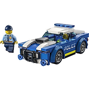LEGO City Police Car Toy 60312 for Kids 5 plus Years Old with Officer Minifigure, Small Gift Idea, Adventures Series, Car Chase Building Set
