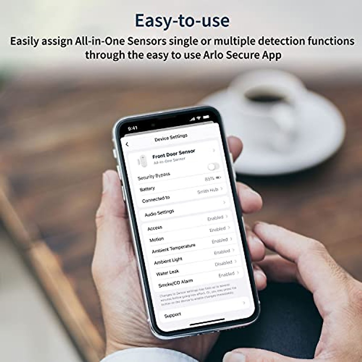 Arlo Home Security System - Wired Keypad Sensor Hub, (5) 8-in-1 Sensors, Yard Sign, 24/7 Professional Monitoring- No Contract Required, DIY Installation, Alarm System for Home Security - SS1501