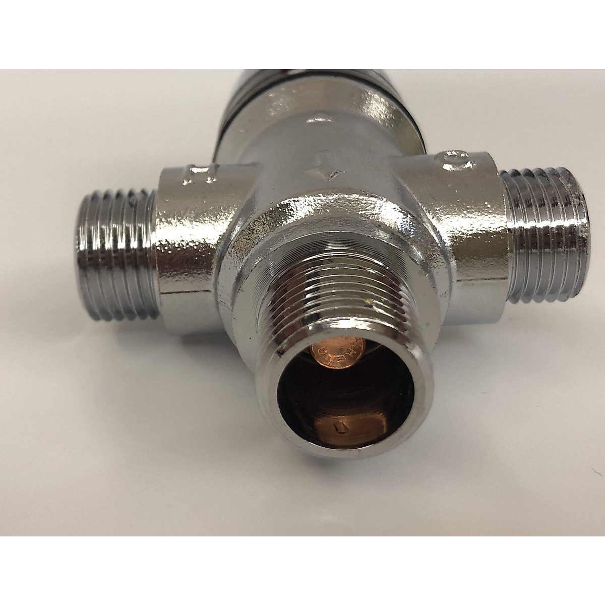 Atmama Three-way Thermostatic Mixing Valve,1/2NPT Connections,Solid Brass