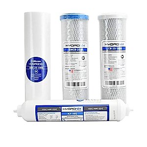 WECO Replacement Filter Packs for VGRO High Efficiency Undersink Reverse Osmosis Systems (VGRO-SET4)