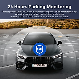AZDOME M300 Dash Cam, Dashcam Front 1296P Camera with WiFi, Voice Control, 24H Parking Mode G-Sensor Loop Recording Super Night Vision, Easy to Install, Max Support to 128GB