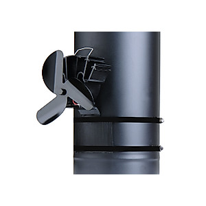 Tomersun New Designed Stove Pipe Fan for Incline Surface Fixed on The Chimney Pipe of Wood/Log Burner/Fireplace