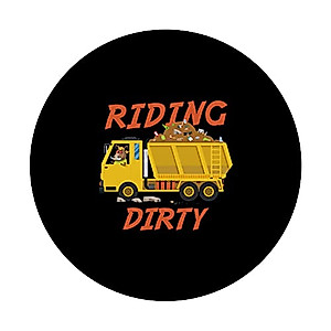Riding Dirty Recycling Landfill Waste Garbage Dump Truck PopSockets Swappable PopGrip