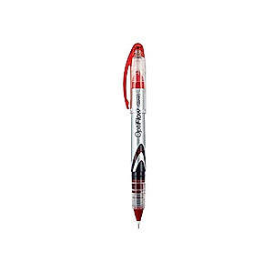 STAPLES 704790 Optiflow Rollerball Pens Fine Point Red Ink Dozen (15196)