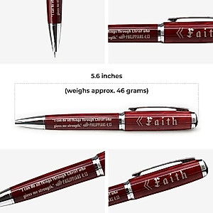 Inkstone Philippians 4:13 Faith Gift Pen with Engraved Bible Verse I Can Do All Things Through Christ Who Gives Me Strength
