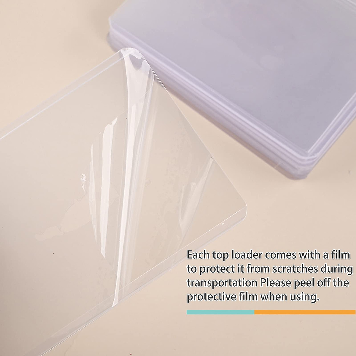 Top Loaders Card Sleeves for Trading Card,Toploader Card Protectors Hard Plastic, Trading Card Sleeves Holder Fit for Baseball Card, Sports Cards (50 Pcs)