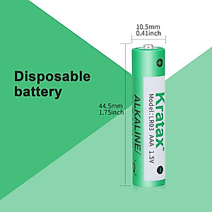 Kratax 24 Count AAA Alkaline Batteries AAA Alkaline Batteries, Long-Lasting, All-Purpose Triple A Battery for Household and Business