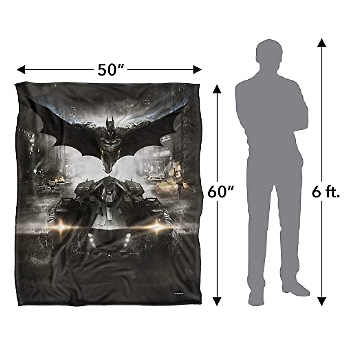 Batman Arkham Knight Poster Officially Licensed Silky Touch Super Soft Throw Blanket 50" x 60"