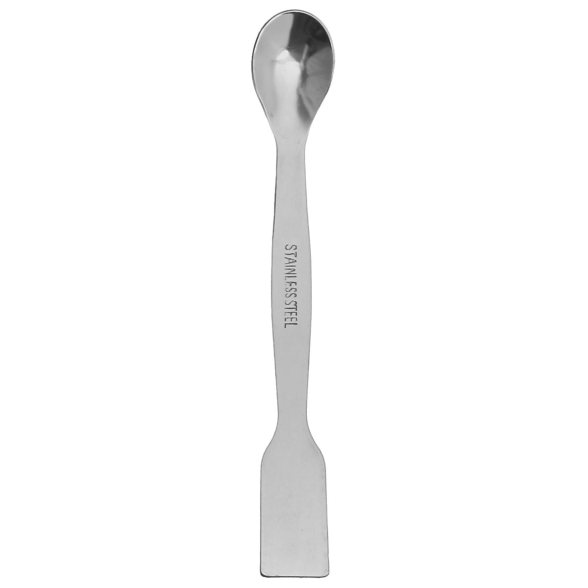 EISCO 6PK Scoops with Spatula, 7.9" - Stainless Steel, Polished - One Flat End, One Spoon End