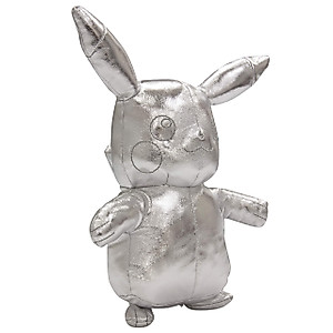 Pokémon 8" Silver Pikachu 25th Anniversary Plush - Officially Licensed - Quality & Soft Stuffed Animal Toy - Limited Edition - Collectible Stuffed Animal Toy - Great Gift for Kids, Boys, Girls