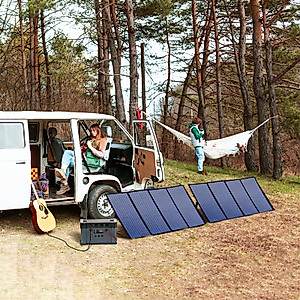 ALLPOWERS SP029 140W Portable Solar Panel Charger for Laptop Cellphone, Waterproof IP65 Foldable Solar Panel with MC- 4, DC, and USB Output, for Solar Generator, Power Bank, 12V Car Battery