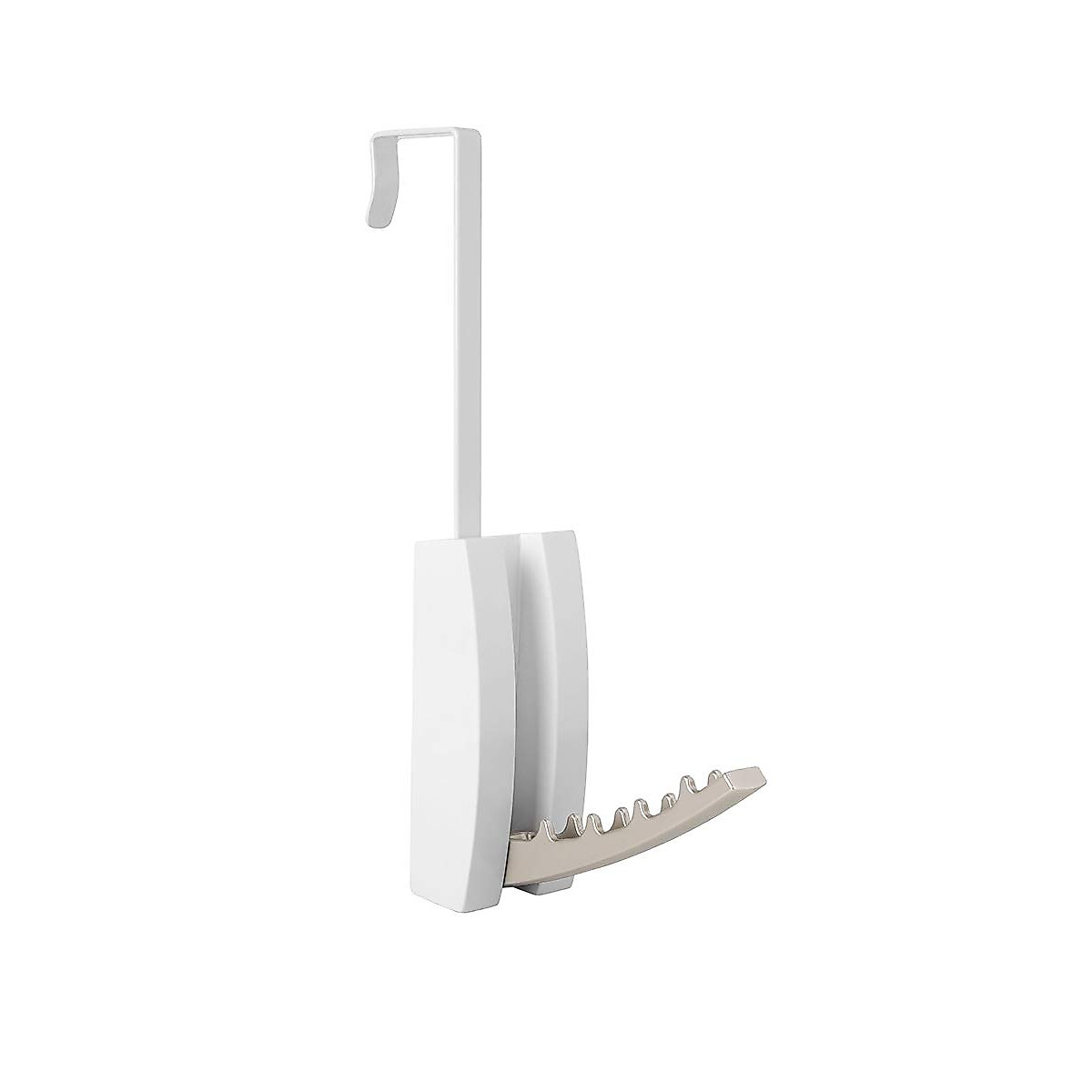 Umbra Valet Wall Mounted Floating Rack – Modern, Sleek, Space-Saving Hanger with Retractable Hang Coats, Scarves, Purses and More, 1 Hook, White/Nickel