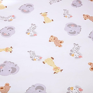 Baevellery Crib Bedding Set for Girls 3Piece Jungle Elephant Baby Girl Crib Bedding Set Nursery Crib Set for Baby Girl - Fitted Sheet Crib Comforter Crib Skirt
