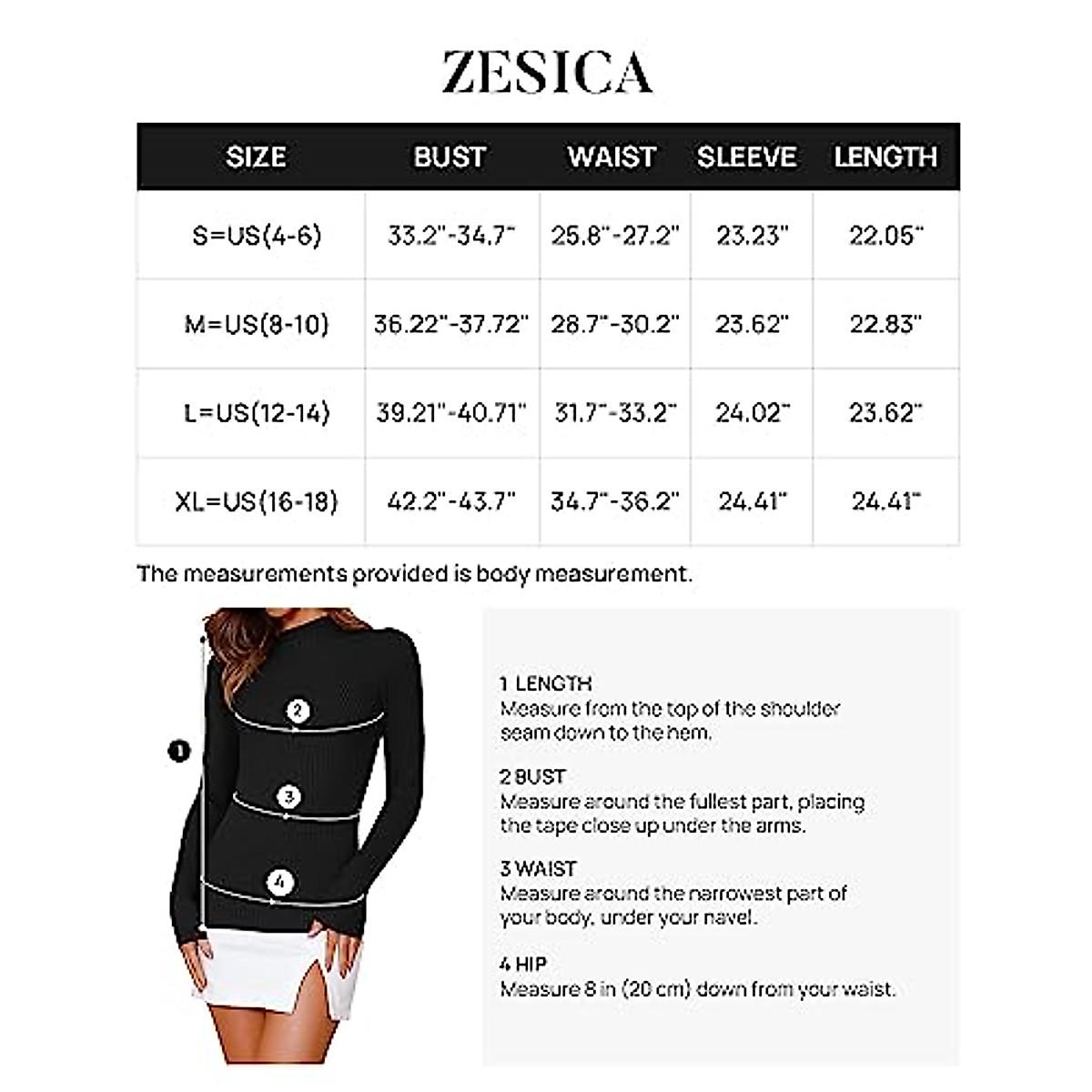 ZESICA Women's 2023 Fall Long Sleeve Turtleneck T Shirts Ribbed Knit Sweater Slim Fit Basic Casual Tee Tops,Black,Large