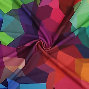 Explore Land Travel Luggage Cover Suitcase Protector Fits 18-32 Inch Luggage (Geometry, S(18-22 inch Luggage))