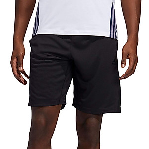 adidas Men's 3-Stripes Knit 9-Inch Short Black Large
