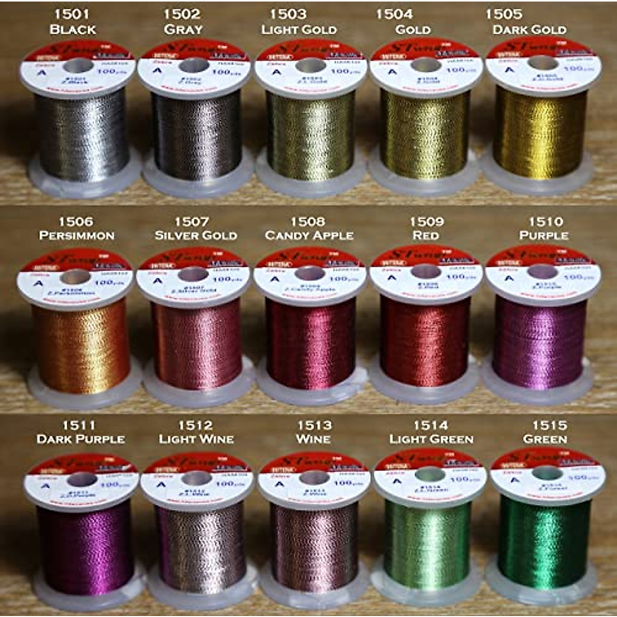 Hitena Rod Wrapping Thread - Metallic Zebra (Jasper) Winding Thread