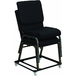 Flash Furniture HERCULES Series Steel Stack Chair and Church Chair Dolly