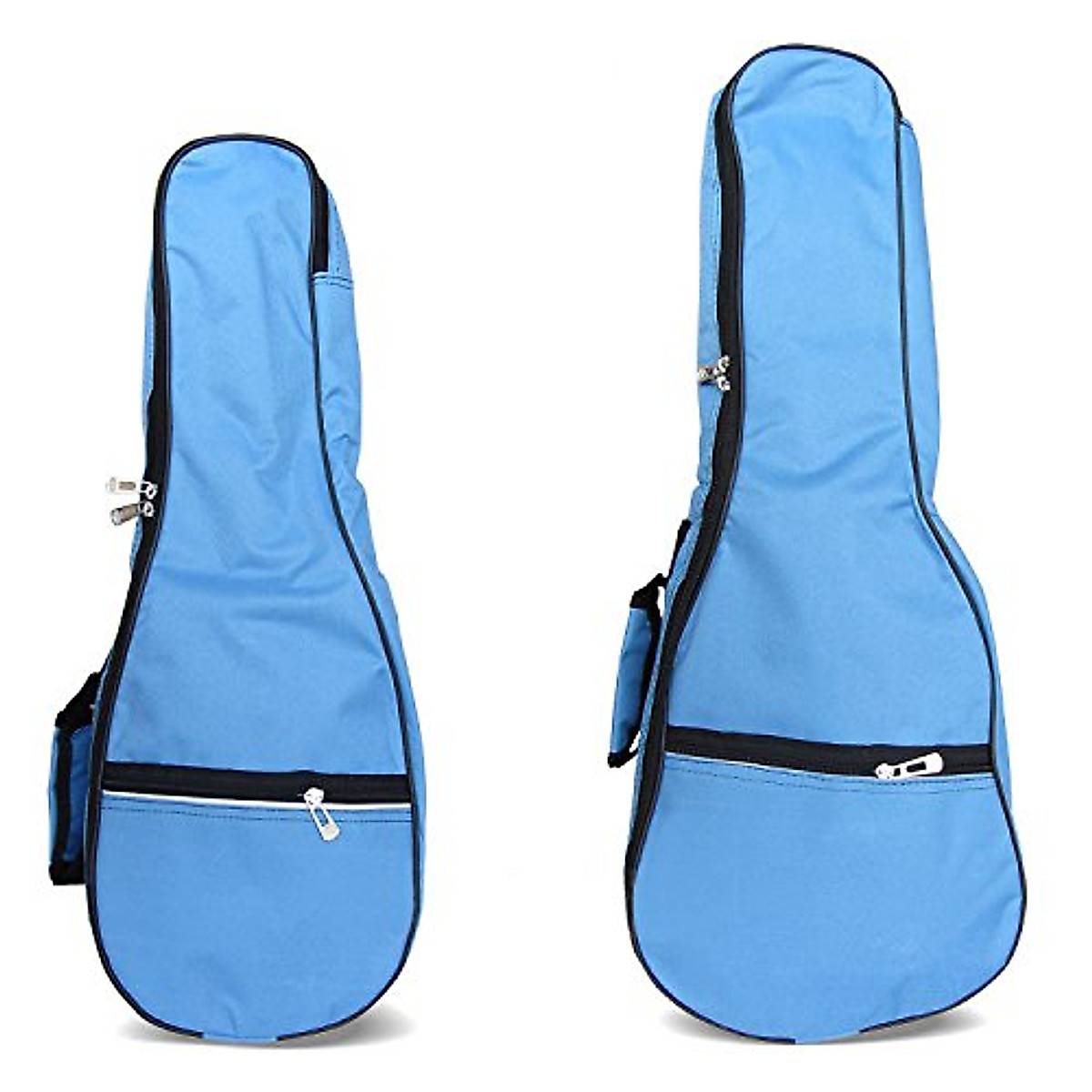 HOT SEAL Waterproof Durable Colorful Ukulele Cotton Case Bag with Storage (21in, light blue)